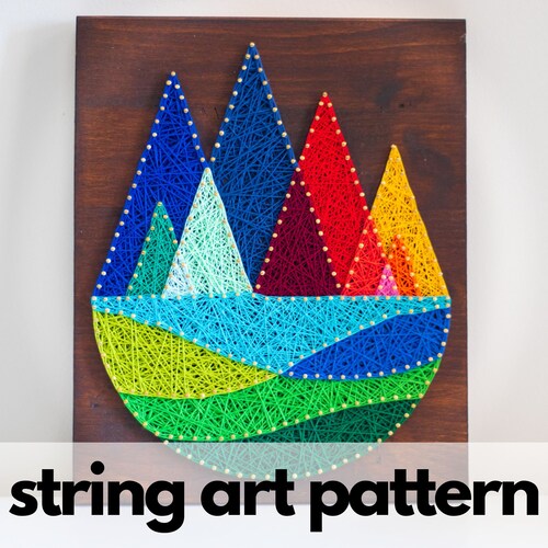String Art Pattern & Instructions plumeria DIY - Etsy