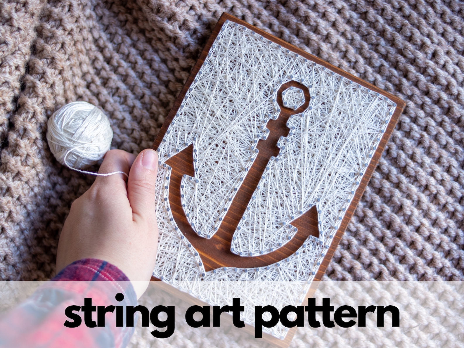 String Art Pattern Printable Nautical Biblical Anchor | Etsy