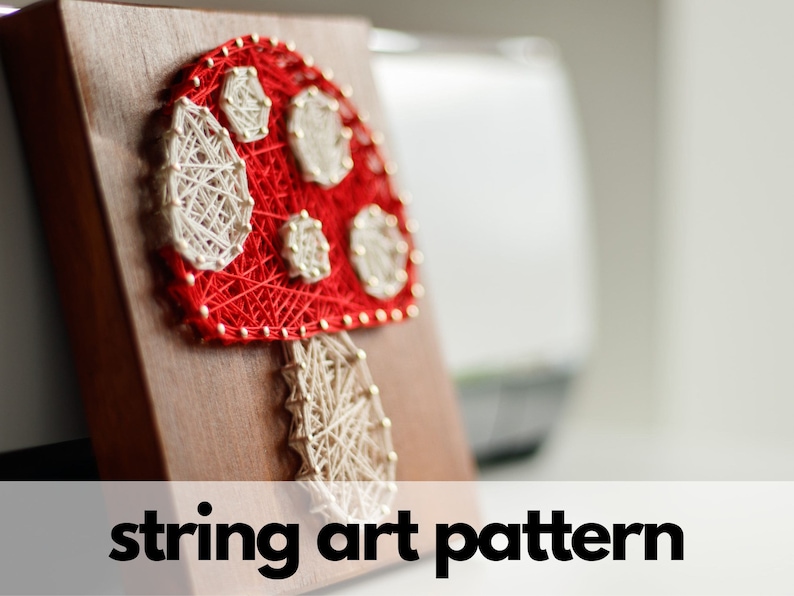 Mushroom String Art Pattern Forest Mushroom String Art - Etsy
