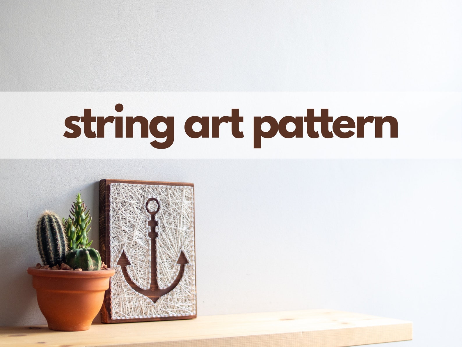 String Art Pattern Printable Nautical Biblical Anchor | Etsy