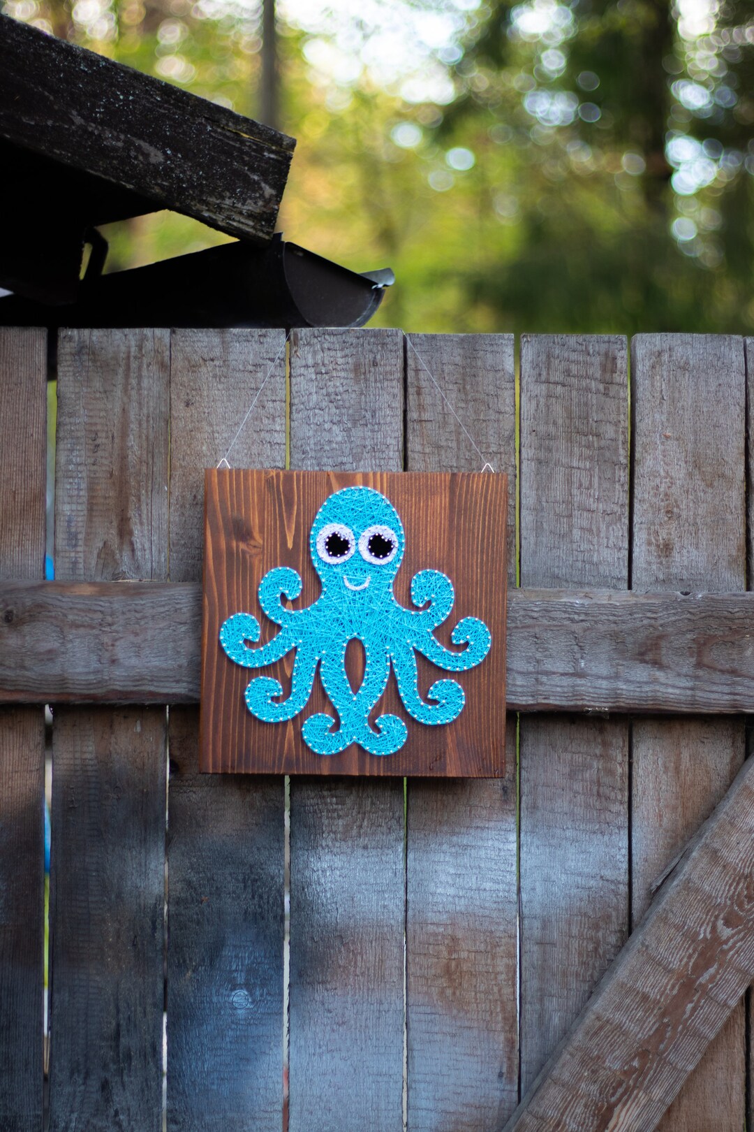 Octopus String Art Decor Smiling Octopus Nautical Wall - Etsy