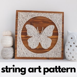 Butterfly String Art Pattern Printable - Butterfly Silhouette DIY ...