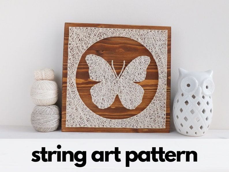 Butterfly String Art Pattern Printable Butterfly Silhouette - Etsy