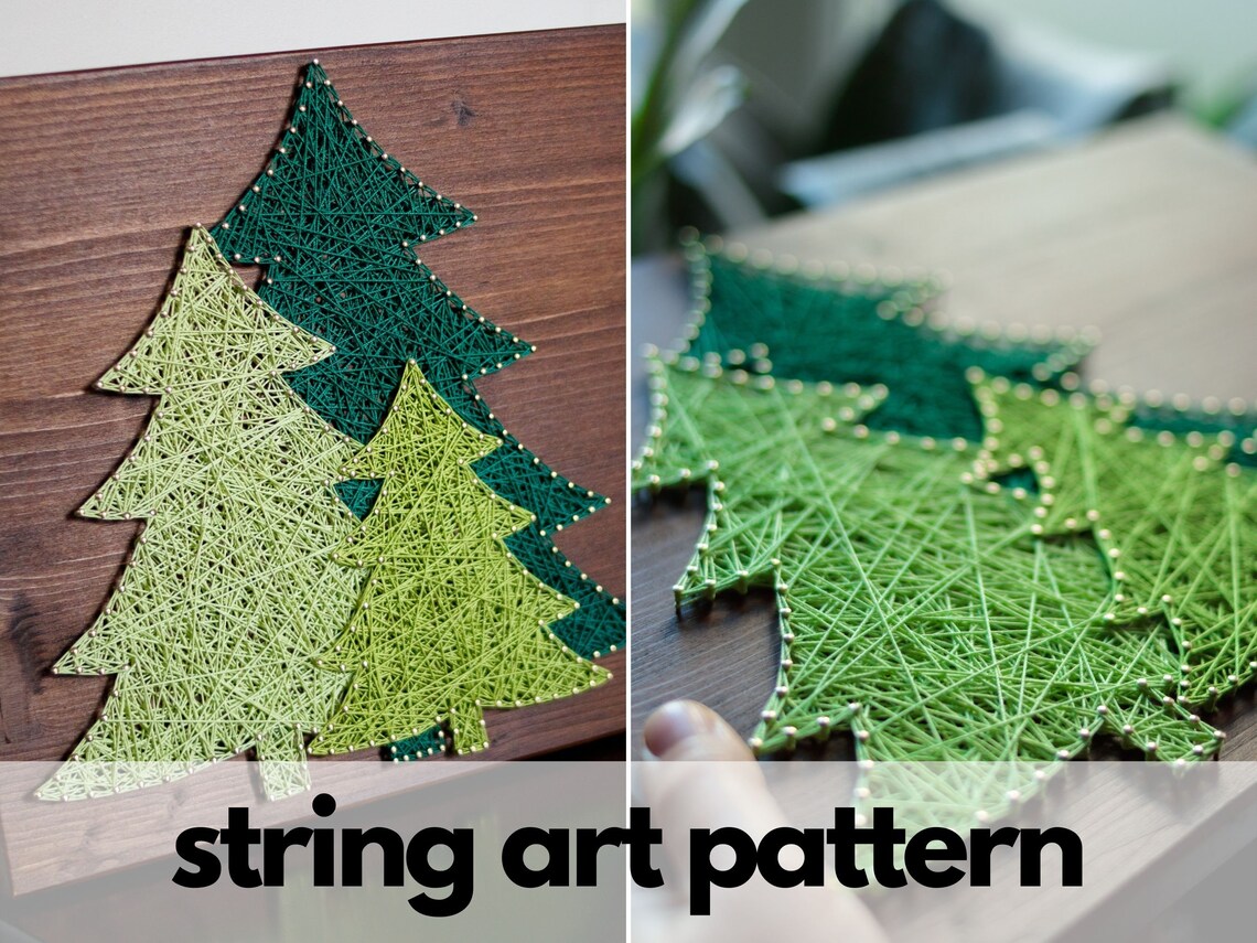 Pine Spruce Tree String Art Pattern Printable Pine Fir - Etsy