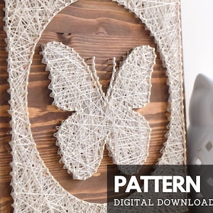 Butterfly String Art Pattern Printable - Butterfly Silhouette DIY ...