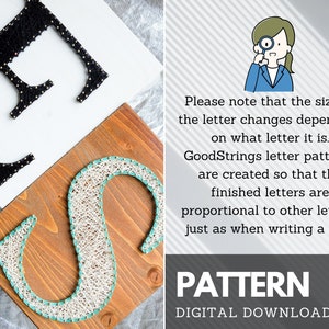 String Art Pattern Printable Pattern, Template Tutorial for String Art Letter G - Etsy
