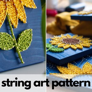 Sunflower DIY String Art Pattern - String Art Template Printable ...
