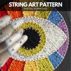 String Art Pattern - Third Eye String Art Template With Instructions ...