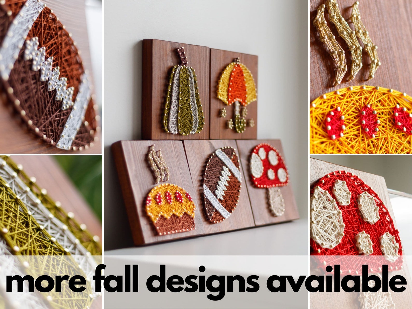 Mushroom String Art Pattern Forest Mushroom String Art - Etsy