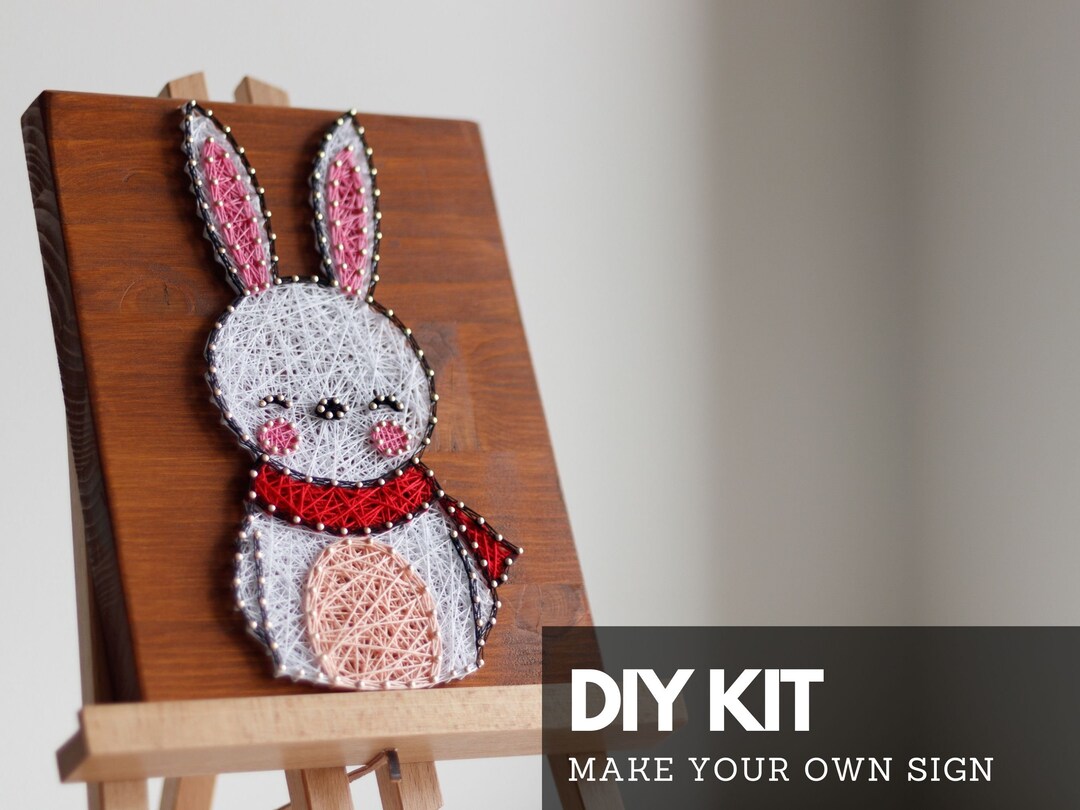 Bunny String Art Do It Yourself Craft Kit for Adults - Etsy