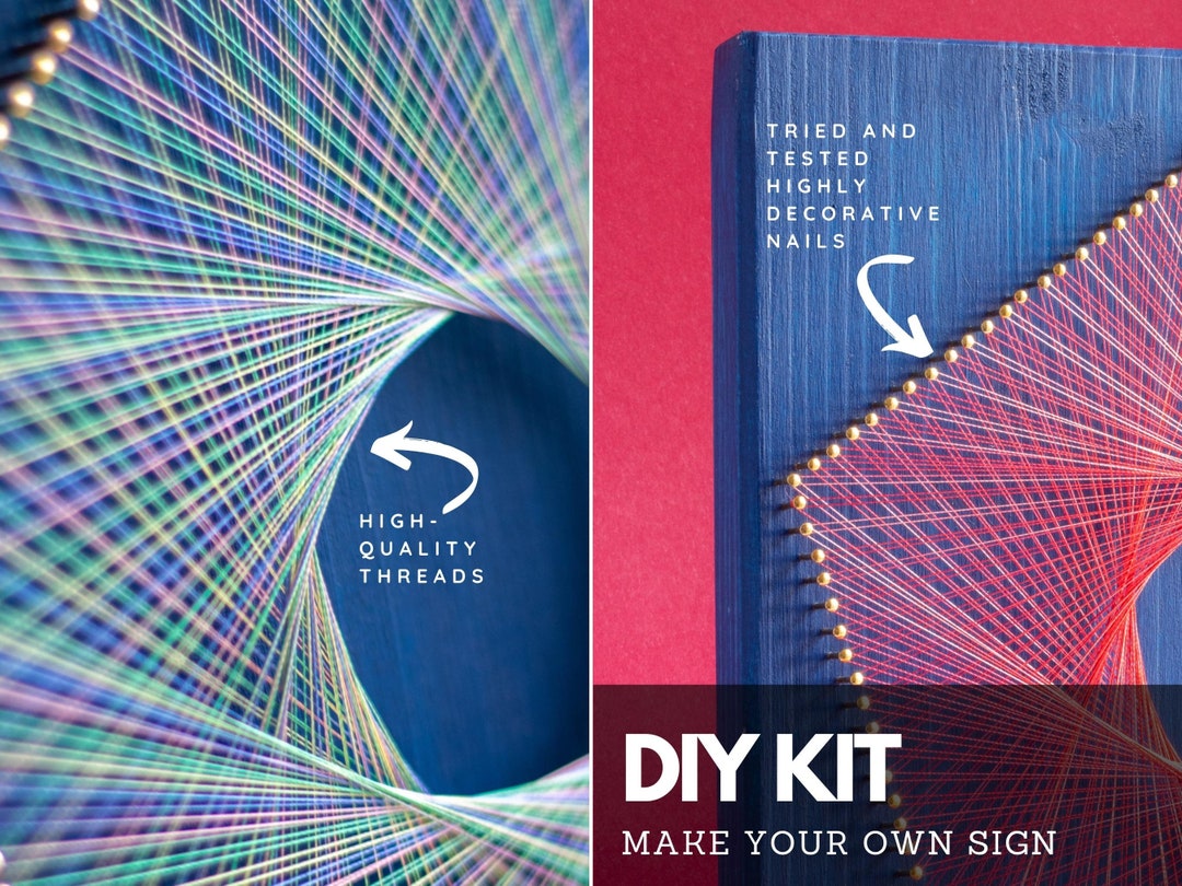 Do It Yourself Craft Kit for Adults - Geometric String Art Kits for ...