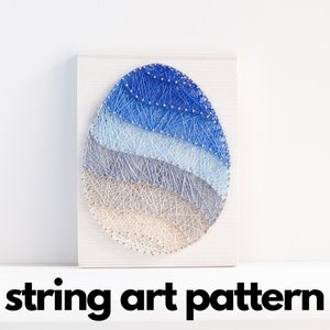Easter Egg String Art Pattern Printable - Easter Egg DIY String Art ...