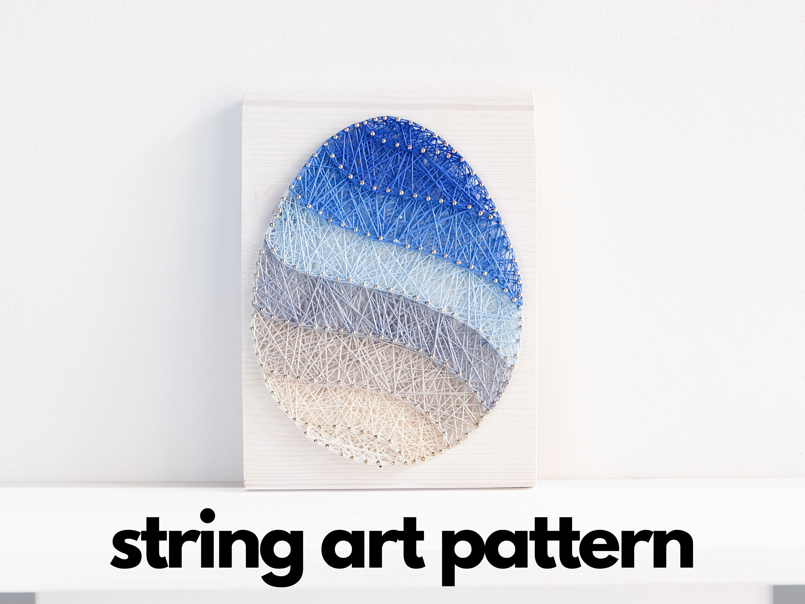 Easter Egg String Art Pattern Printable Easter Egg DIY - Etsy