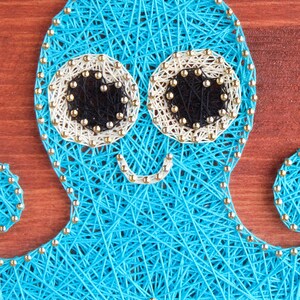 Octopus String Art Decor Smiling Octopus Nautical Wall - Etsy