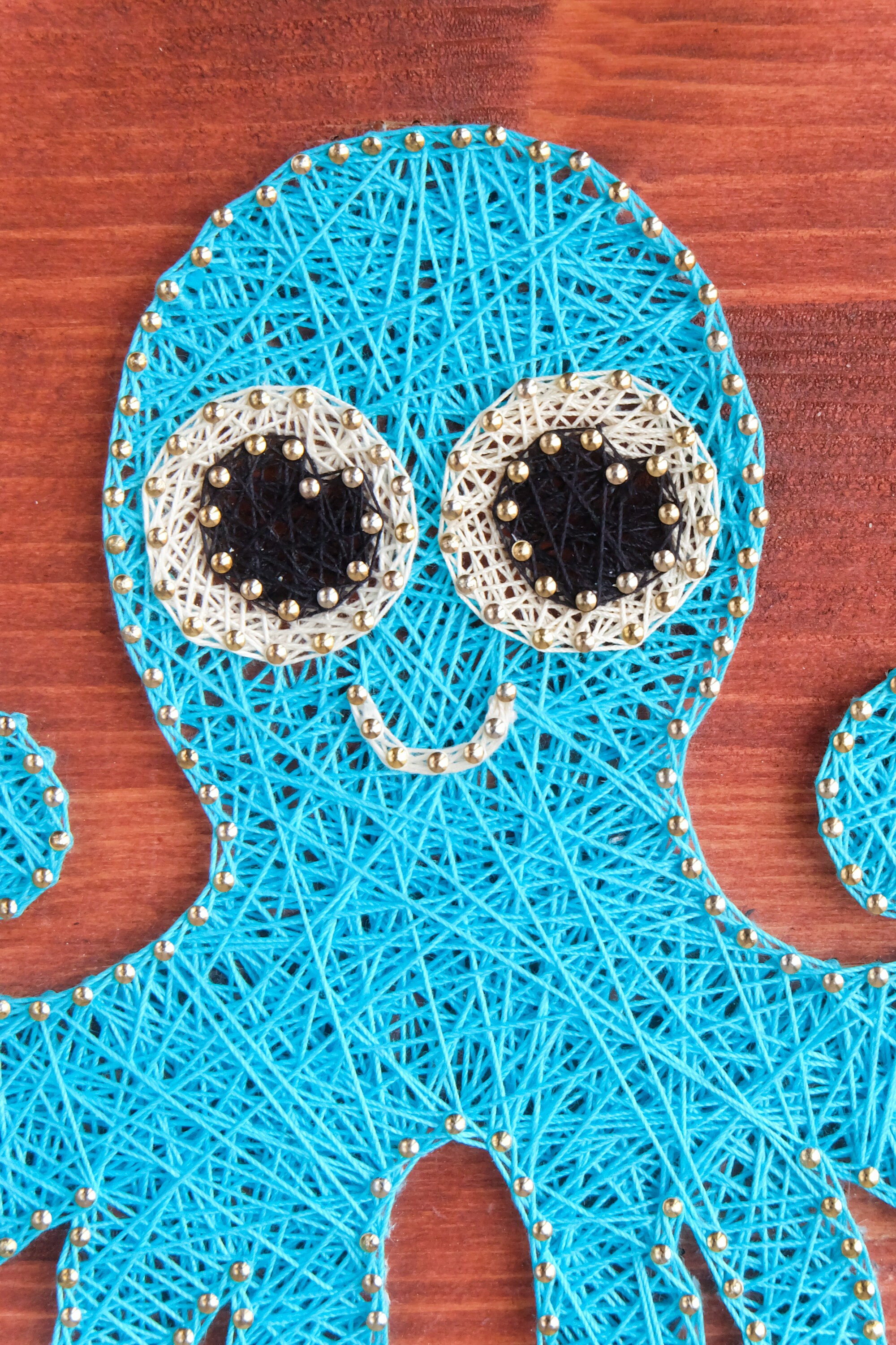 Octopus String Art Decor Smiling Octopus Nautical Wall - Etsy UK