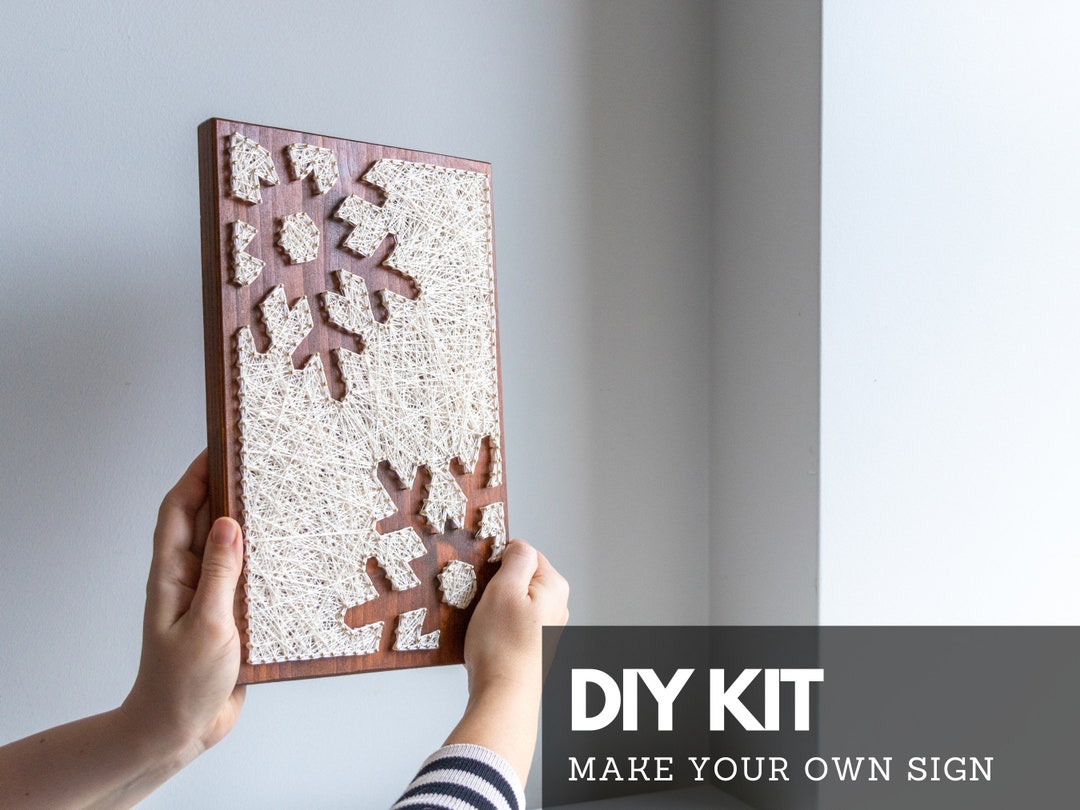 Snowflake String Art Do It Yourself Craft Kit for Adults, Fiber Arts DIY Kit - Etsy