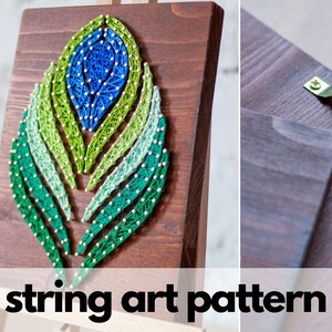 Peacock DIY String Art Pattern - String Art Template Printable - Colorful Spring String Art ...