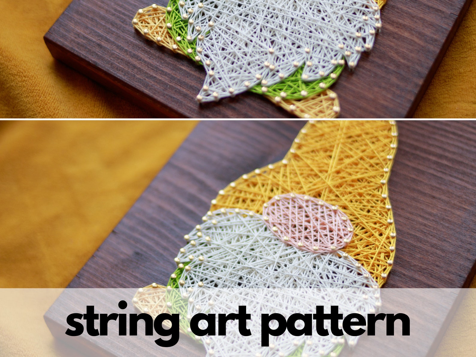 Gnome String Art Pattern Printable Modern Gnome String Art - Etsy