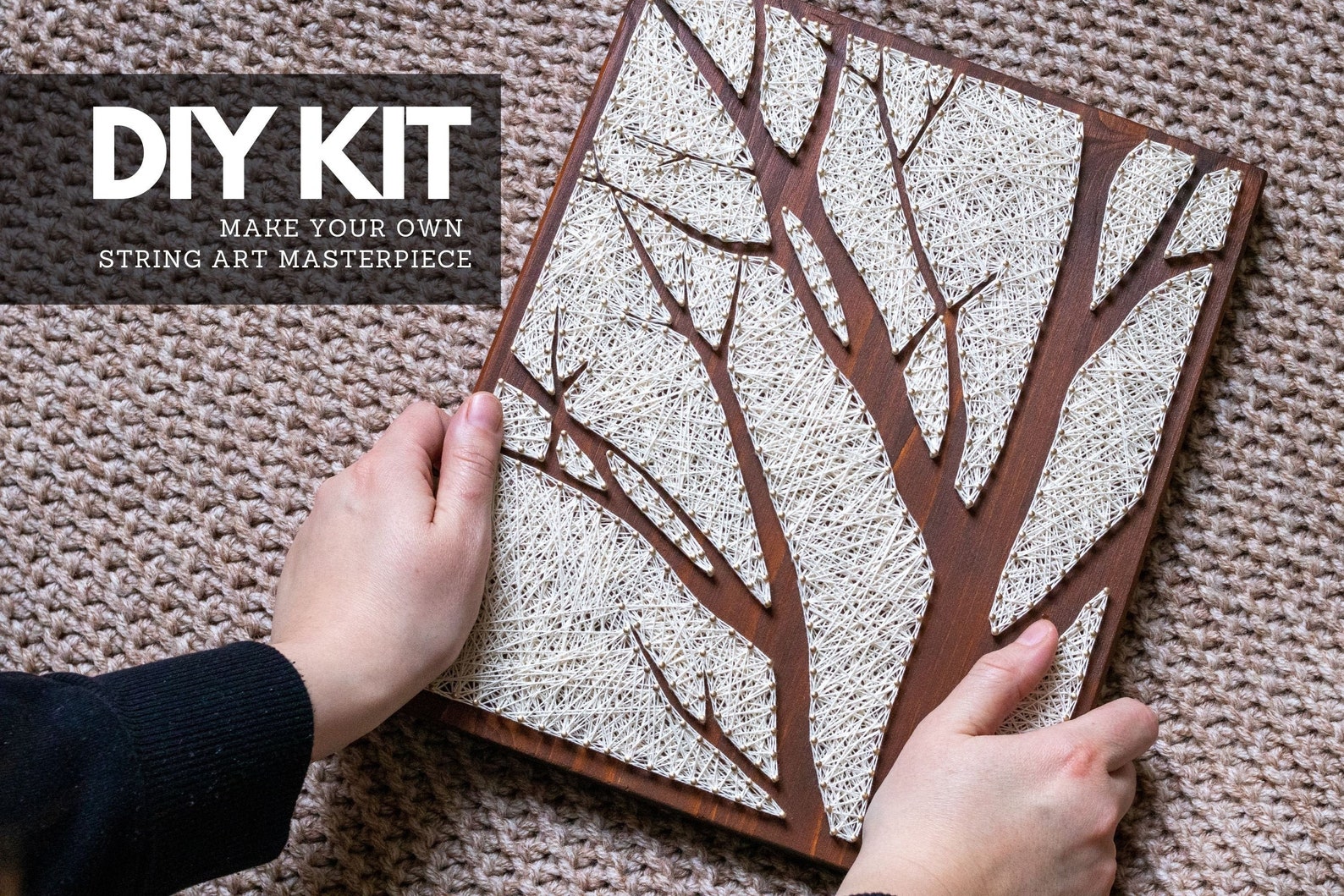 Diy Tree Silhouette String Art Kit For Adults Tree Branch Etsy 