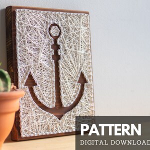 String Art Pattern Printable - Nautical, Biblical Anchor String Art ...