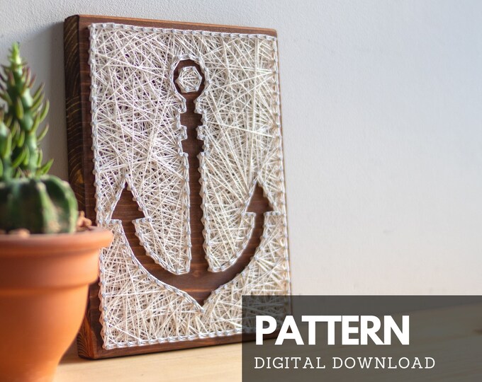 Anchor - String Art Template - Etsy Canada