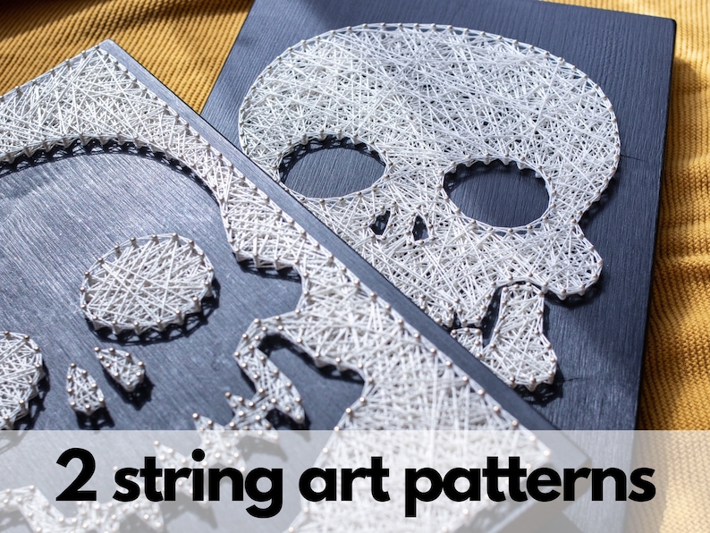 Skull String Art Pattern Printable Halloween Skull String Art - Etsy