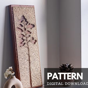 String Art Pattern - Pine Tree String Art Template Printable, DIY ...