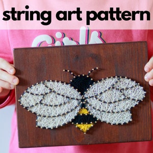 Bee String Art Pattern Printable - Bee DIY String Art Pattern With ...