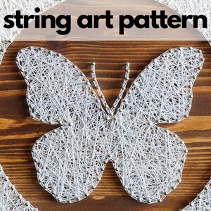 Butterfly String Art Pattern Printable - Butterfly Silhouette DIY ...