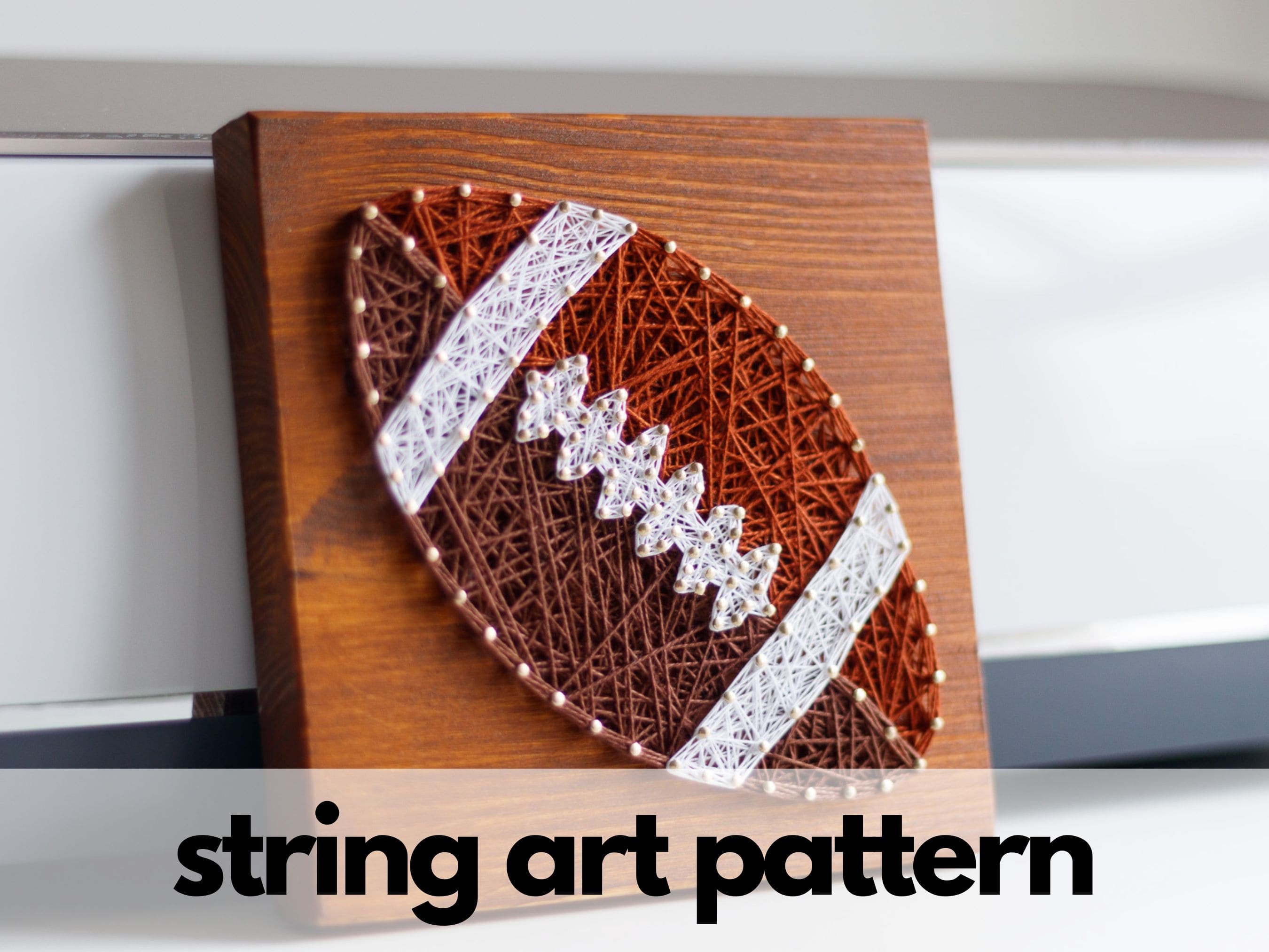 String Art Pattern - American Football Ball Template - Etsy