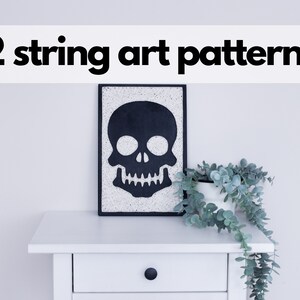 Skull String Art Pattern Printable Halloween Skull String Art Pattern ...