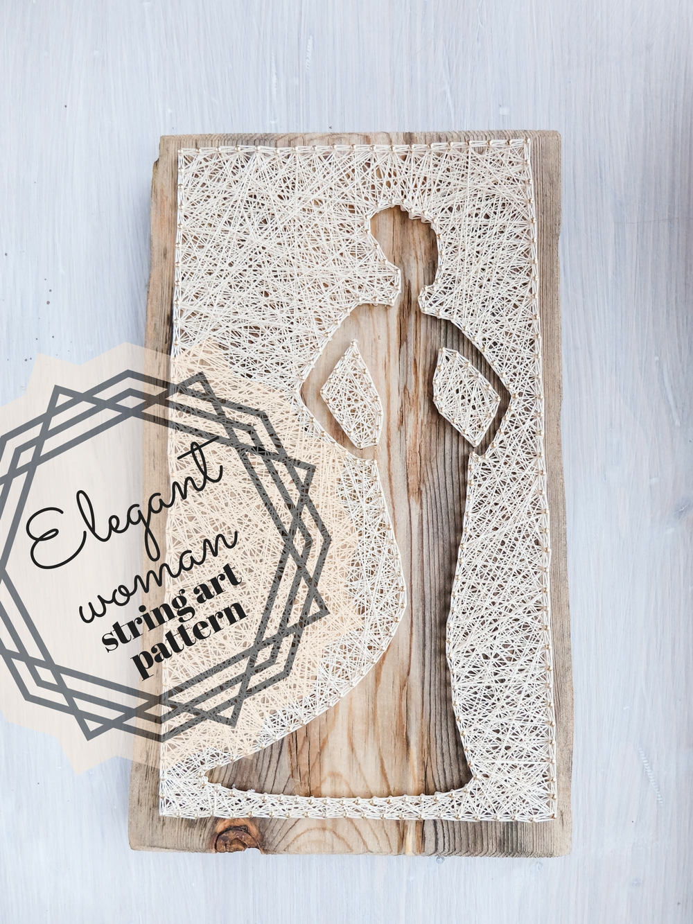 String Art Pattern Printable Lady Woman Silhouette DIY | Etsy