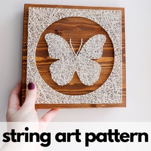 Butterfly String Art Pattern Printable - Butterfly Silhouette DIY ...
