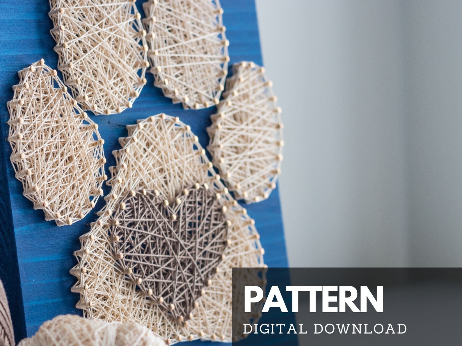 Dog Paw String Art Pattern Printable Easy Paw With Heart DIY - Etsy UK