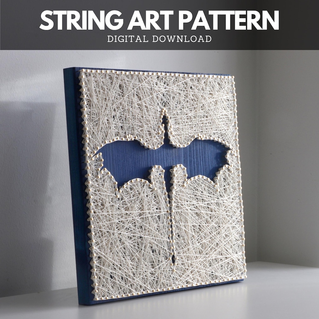 String Art Pattern - Dragon Silhouette Template - Etsy