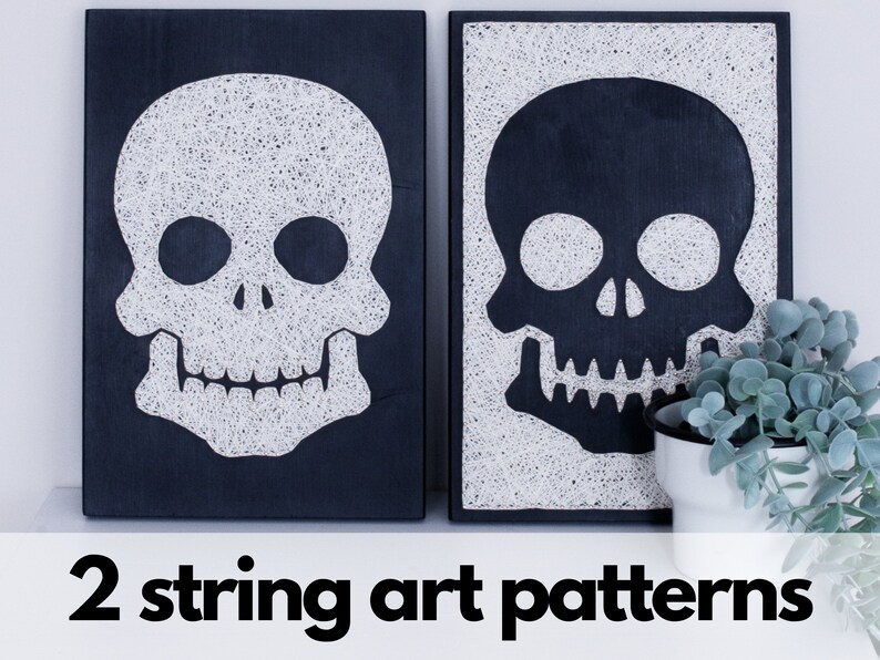 Skull String Art Pattern Printable Halloween Skull String Art - Etsy
