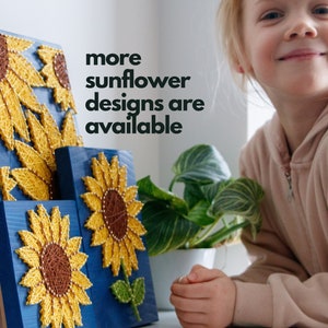 Sunflower DIY String Art Pattern - String Art Template Printable ...