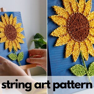 Sunflower DIY String Art Pattern String Art Template Printable Spring ...