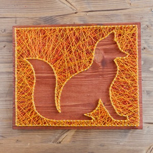 Fox String Art Wall Decor, Fox String Art Made on Reclaimed Wood Planks ...