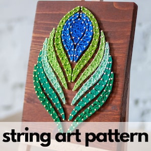 Peacock DIY String Art Pattern - String Art Template Printable ...