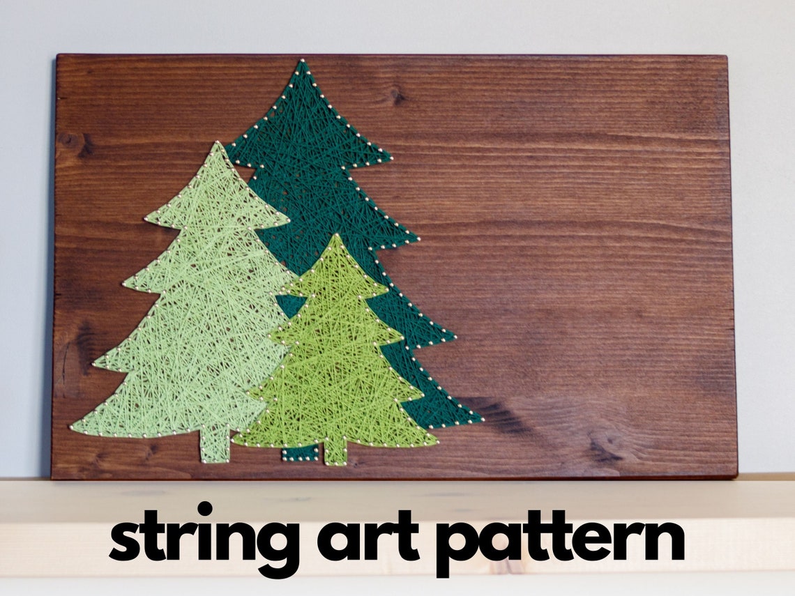 Pine Spruce Tree String Art Pattern Printable Pine Fir - Etsy