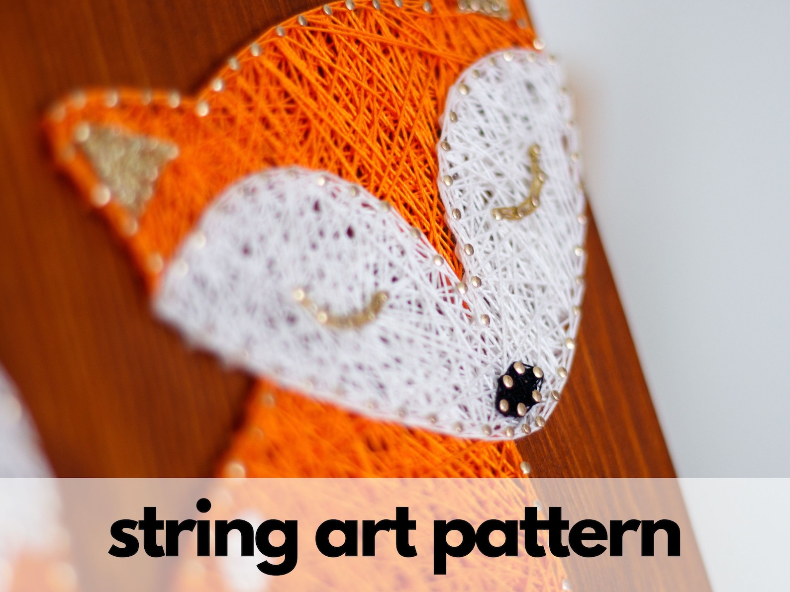 Fox String Art Pattern Printable Woodland Fox String Art - Etsy