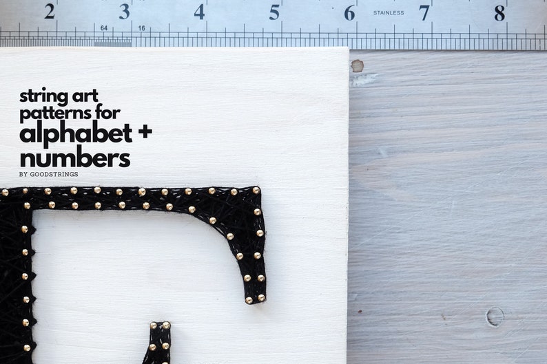 String Art Pattern Printable DIY Full Alphabet and Numbers - Etsy