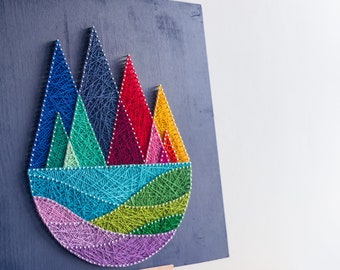 Abstract String Art | Etsy