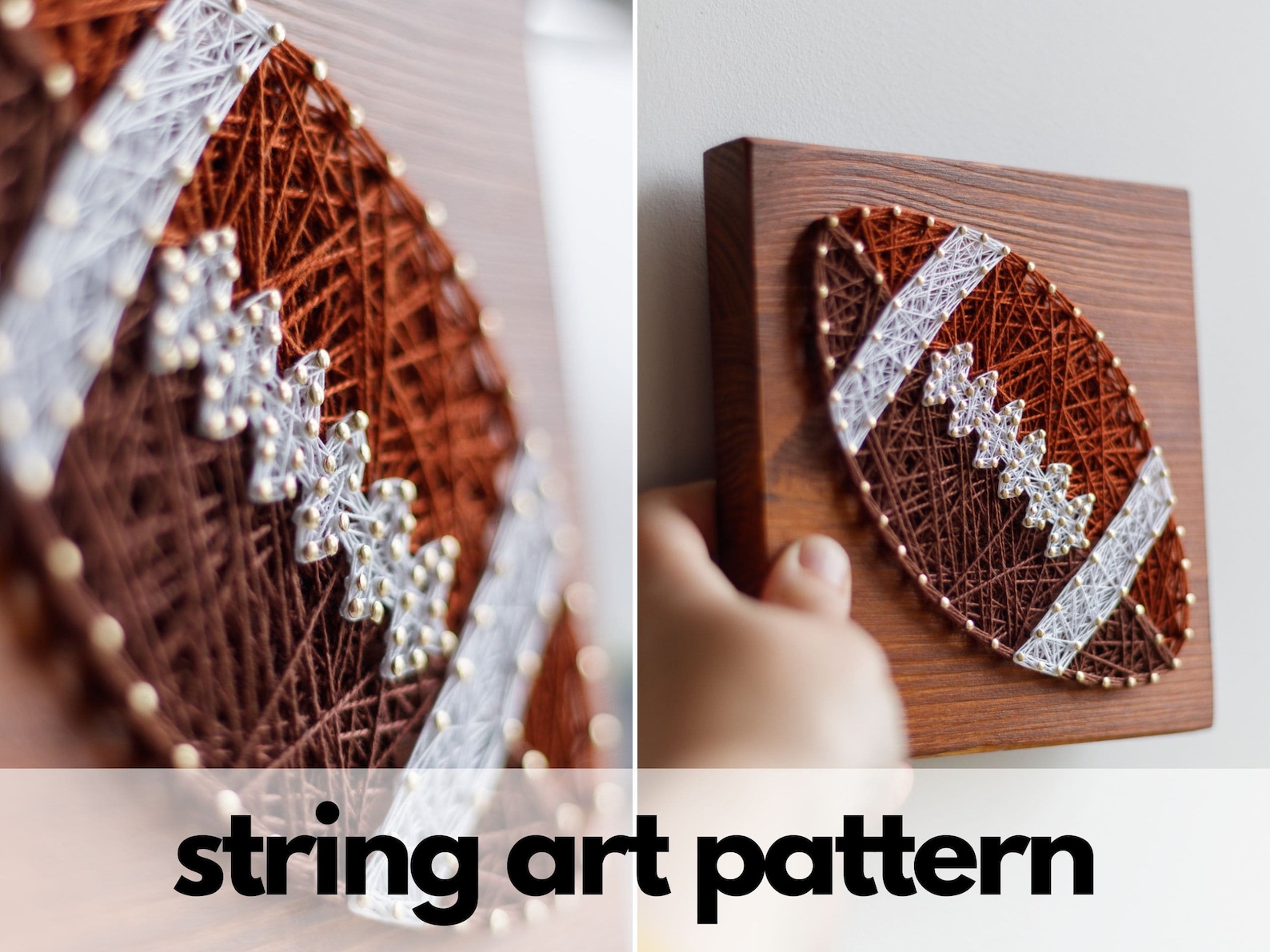 String Art Pattern - American Football Ball Template - Etsy
