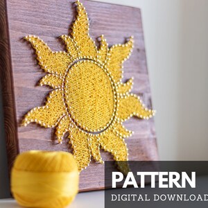 Sun String Art Pattern With Instructions and Tips, Celestial Sun ...