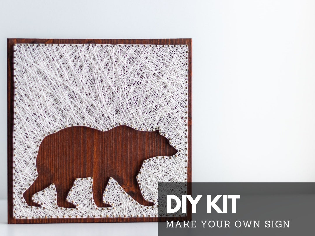 Bear String Art Do It Yourself Craft Kit for Adults - Etsy