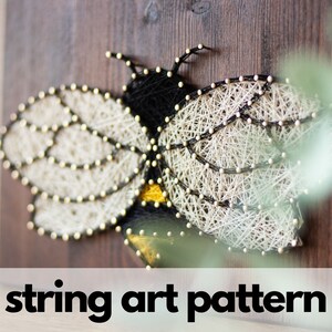 Bee String Art Pattern Printable Bee DIY String Art Pattern - Etsy