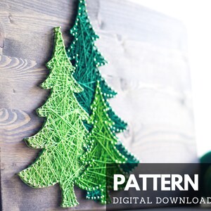 Pine, Spruce Tree String Art Pattern Printable - Pine Fir Forest Tree ...