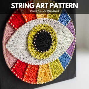 String Art Pattern - Third Eye String Art Template With Instructions ...